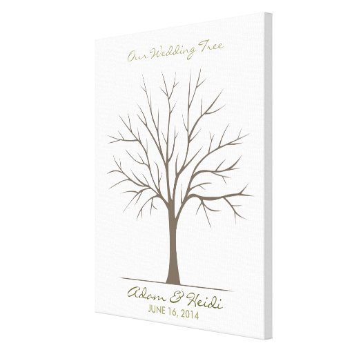 Wedding Fingerprint Tree – Classic Canvas Print | Zazzle