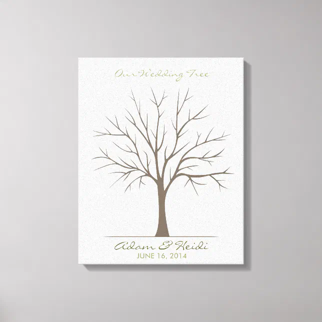 Wedding Fingerprint Tree – Classic Canvas Print | Zazzle