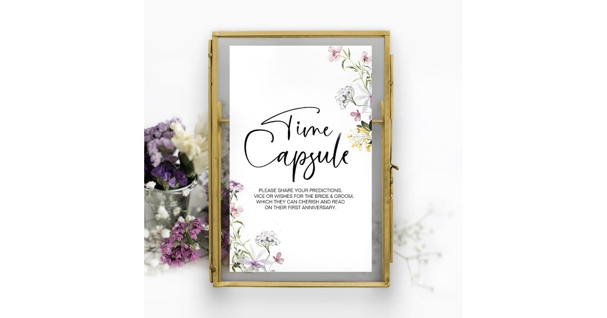 Wedding First Anniversary Time Capsule Sign | Zazzle