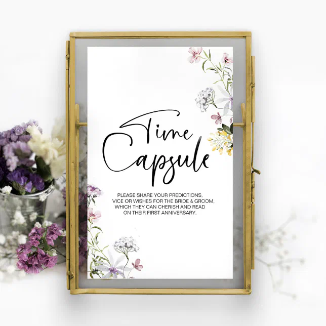 Wedding First Anniversary Time Capsule Sign | Zazzle