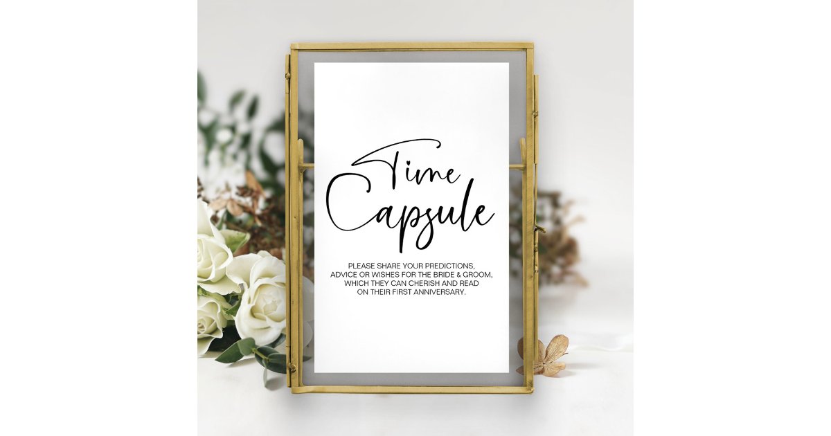 Wedding First Anniversary Time Capsule Sign | Zazzle