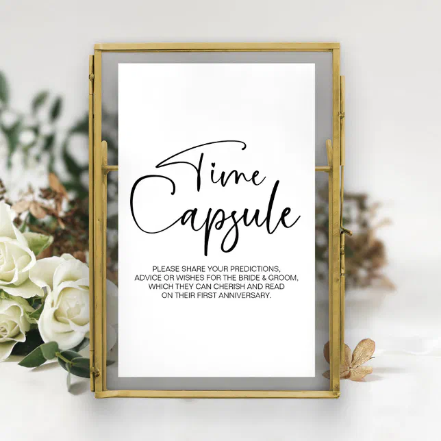 Wedding First Anniversary Time Capsule Sign | Zazzle