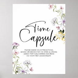 Wedding First Anniversary Time Capsule Sign | Zazzle