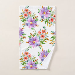 Wedding Floral Bath Towel Set | Zazzle