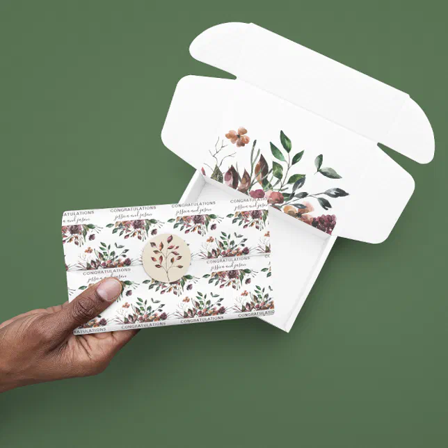 Wedding Floral Tissue Paper | Zazzle