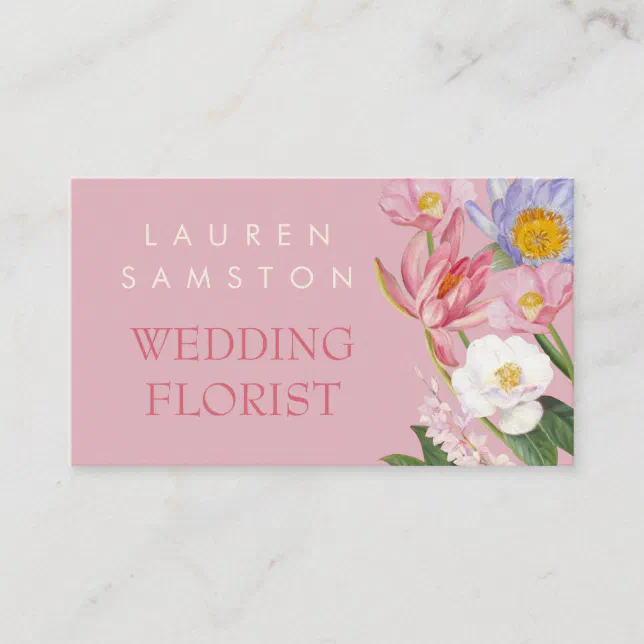 Wedding Florist Business Card | Zazzle
