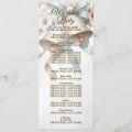 Wedding Flowers Bells Pink Blue Ribbons Beautiful Program | Zazzle