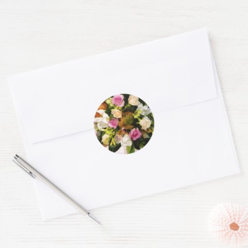 Wedding Flowers Envelope Seal Stickers | Zazzle