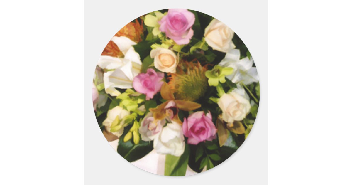 Wedding Flowers Envelope Seal Stickers | Zazzle