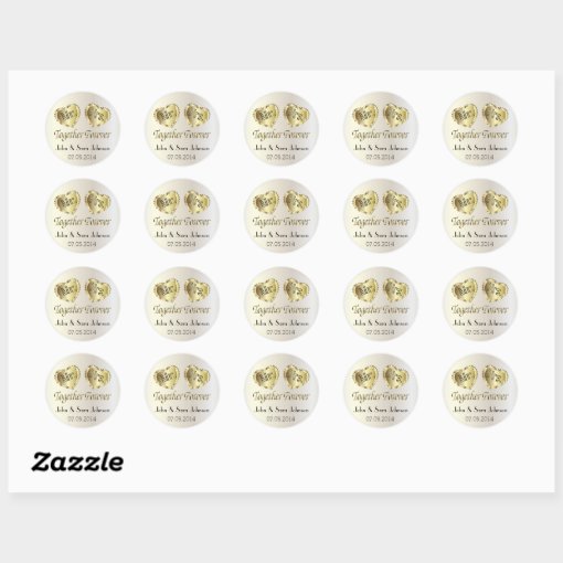 Wedding for the Bride and Groom | Personalize Classic Round Sticker ...