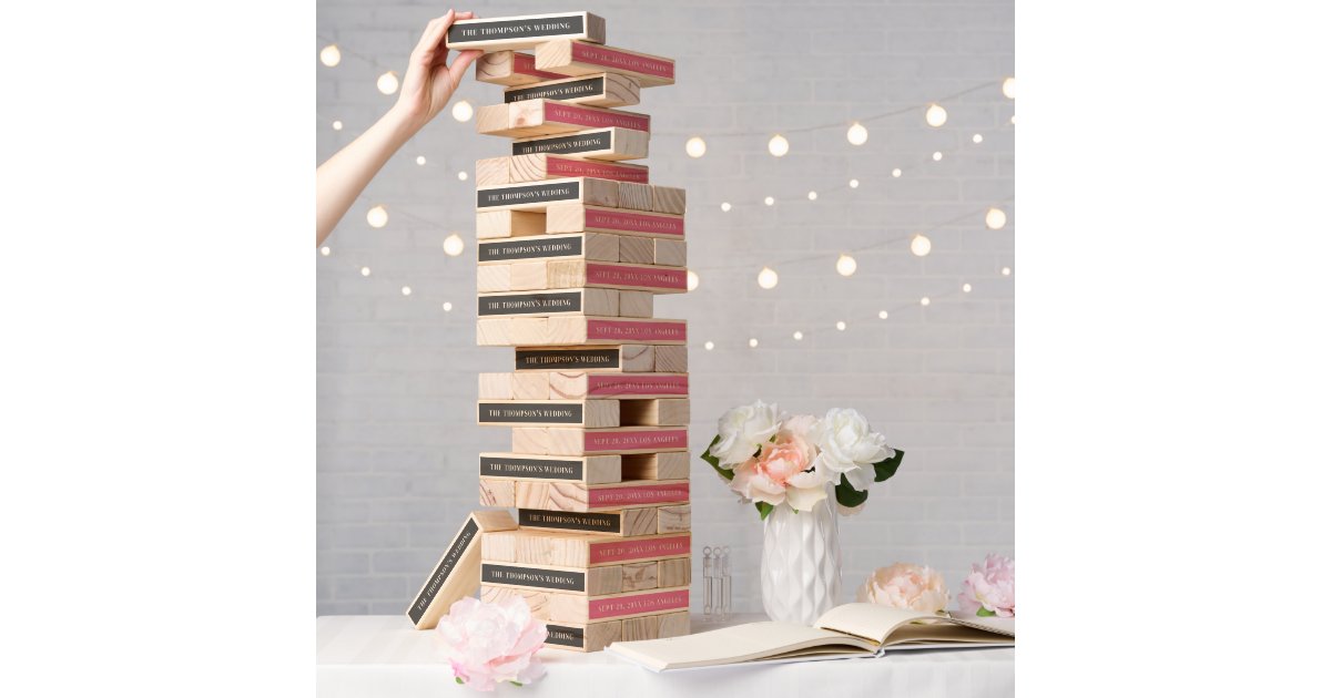Wedding Game Topple Tower | Zazzle