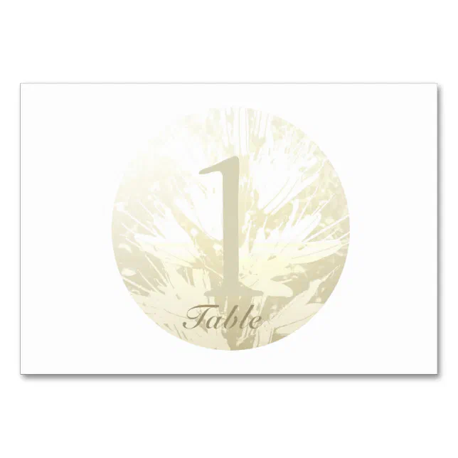 Wedding Gold Flowers Personalized Table Card 4 | Zazzle