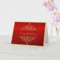 Wedding Gold Red Congratulations Card | Zazzle