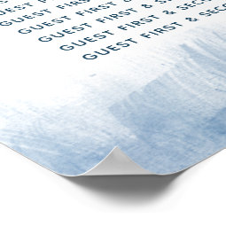 Wedding gray blue abstract table plan poster | Zazzle