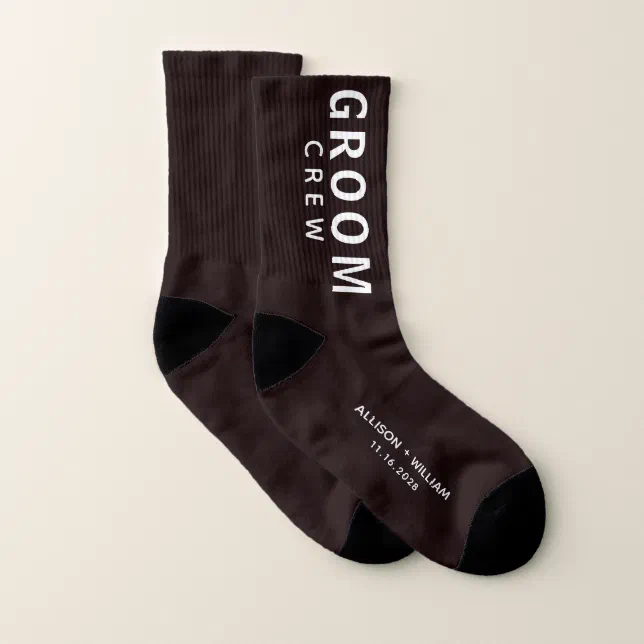Wedding Groom Crew Personalized Socks | Zazzle