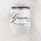 Wedding Groom Typography Script Custom Tumbler | Zazzle
