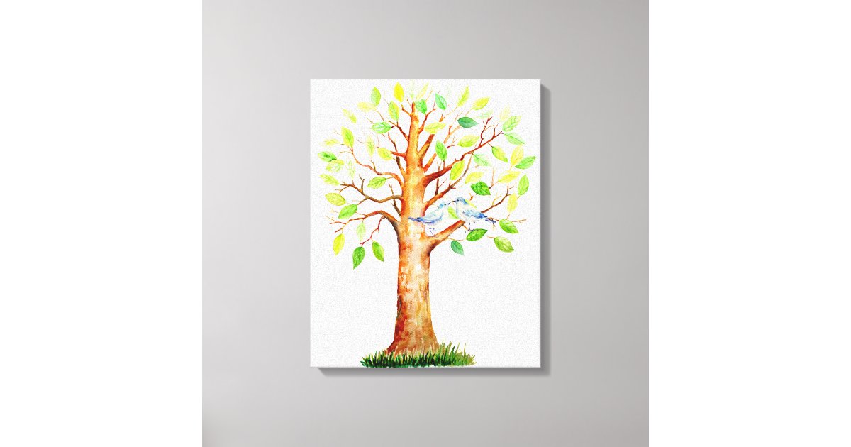 Wedding Guest Signing Tree Canvas | Zazzle