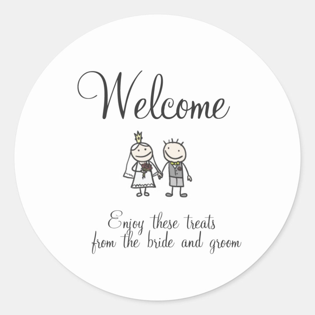 Wedding Guest Welcome Sticker | Zazzle