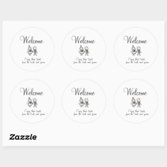 Wedding Guest Welcome Sticker | Zazzle