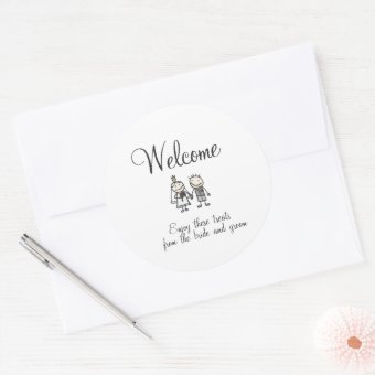 Wedding Guest Welcome Sticker | Zazzle