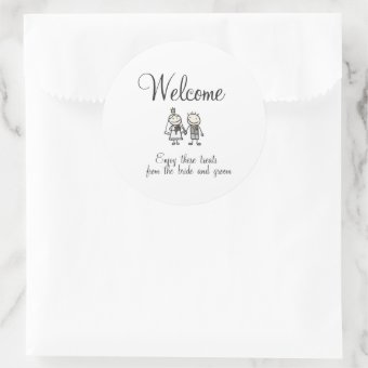 Wedding Guest Welcome Sticker | Zazzle