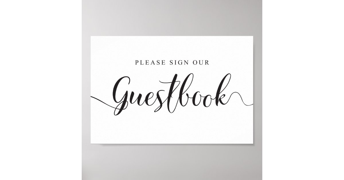 Wedding Guestbook Sign. Please Sign our Guestbook | Zazzle