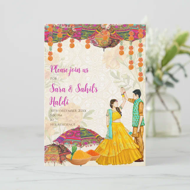 Wedding Haldi invites & Haldi invitations | Zazzle