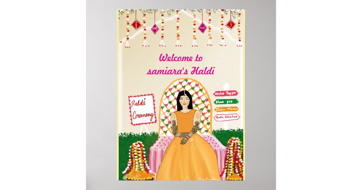 wedding Haldi Poster | Zazzle