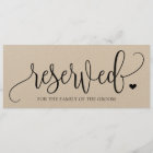 Reserved Sign to Hang on Wedding Chairs -Gold Foil | Zazzle.com