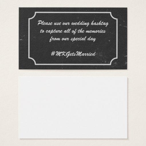 Wedding Hashtag Message Reminder Enclosure Cards | Zazzle