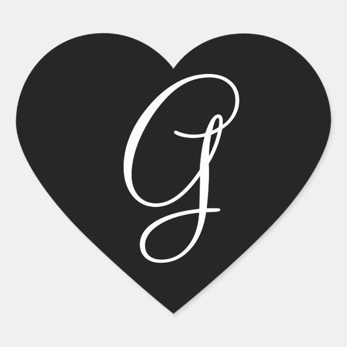 Wedding Hearts Monogram Letter G Wedding Envelope Heart Sticker ...