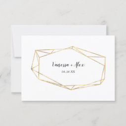 Wedding Honeymoon card | simple gold frame | Zazzle