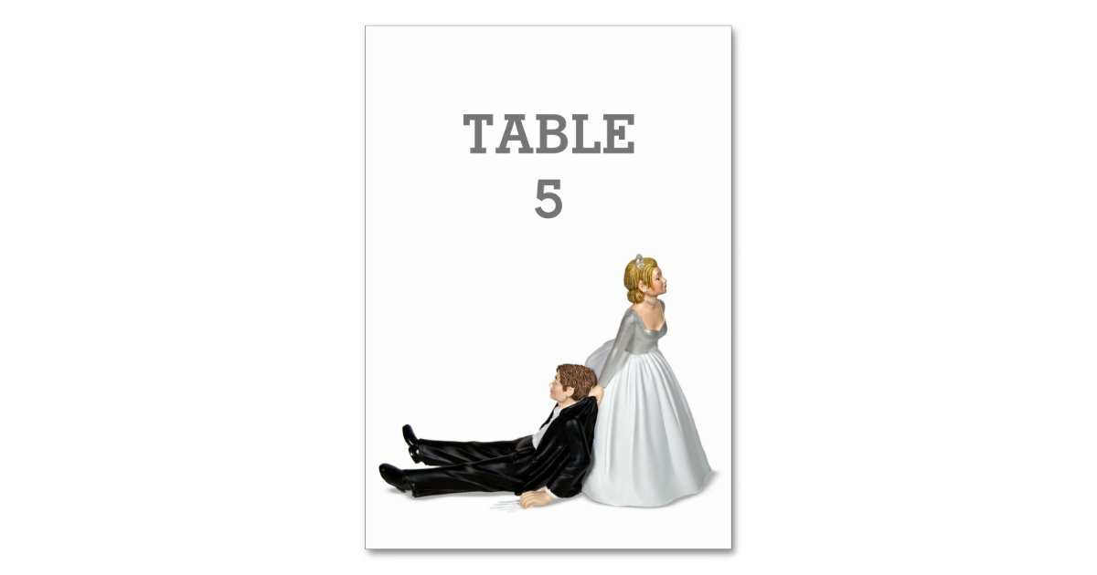 Wedding Humor Table Number | Zazzle