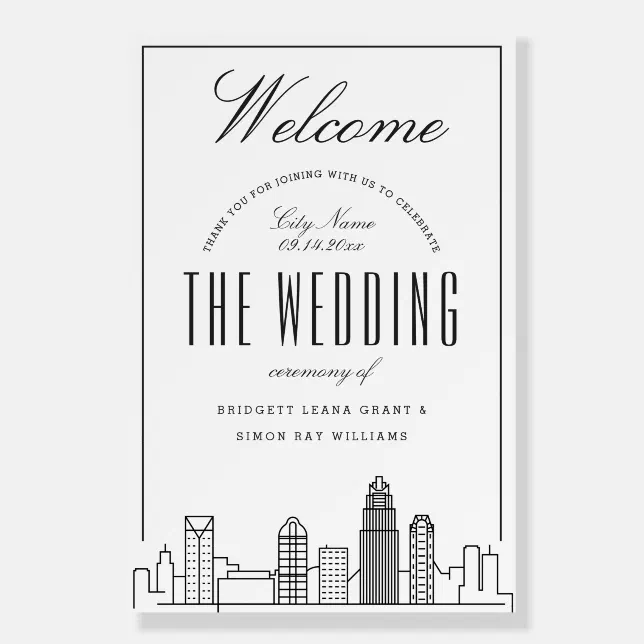 Wedding in Charlotte | Welcome Sign | Zazzle