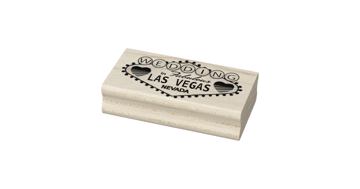 Wedding in Las Vegas Rubber Stamp | Zazzle
