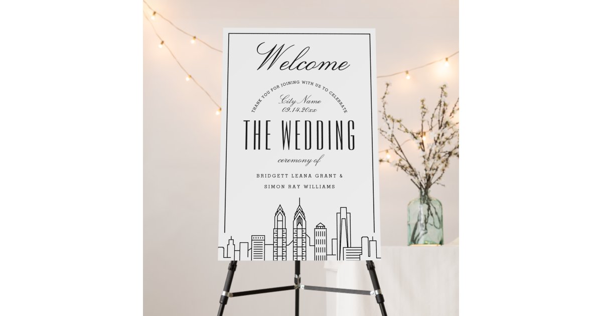 Wedding in Philadelphia | Welcome Sign | Zazzle