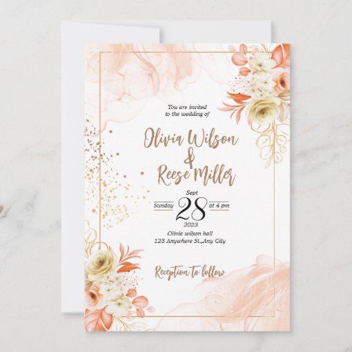 Wedding Invitation 5x7 in | Zazzle