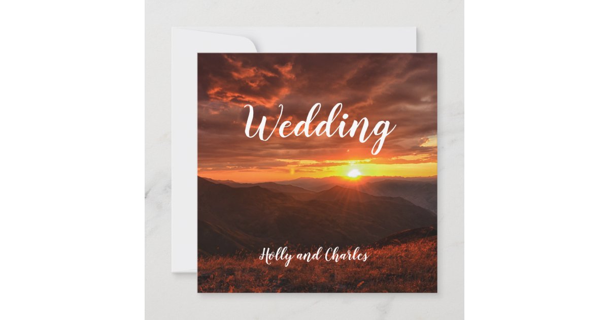 Wedding Invitation. Beautiful Sunset Theme. Invitation | Zazzle