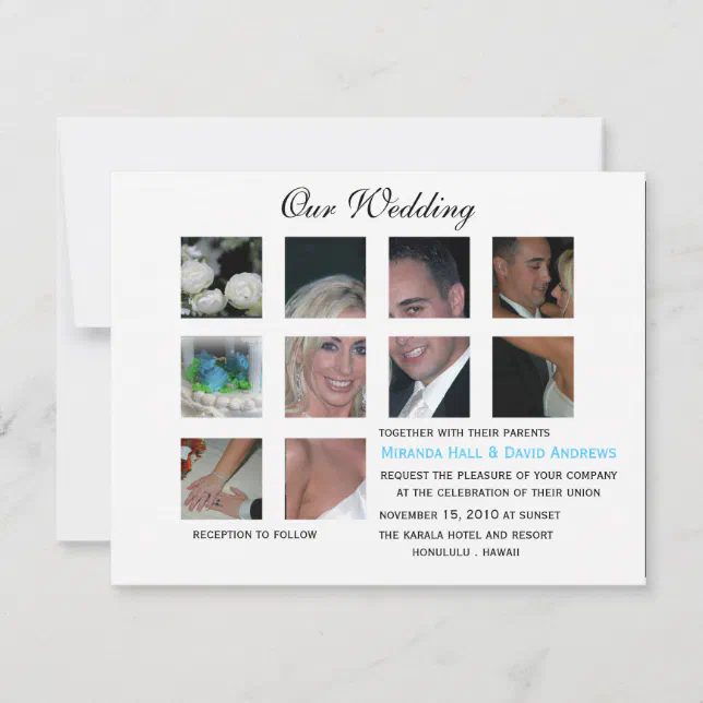Wedding invitation - collage | Zazzle