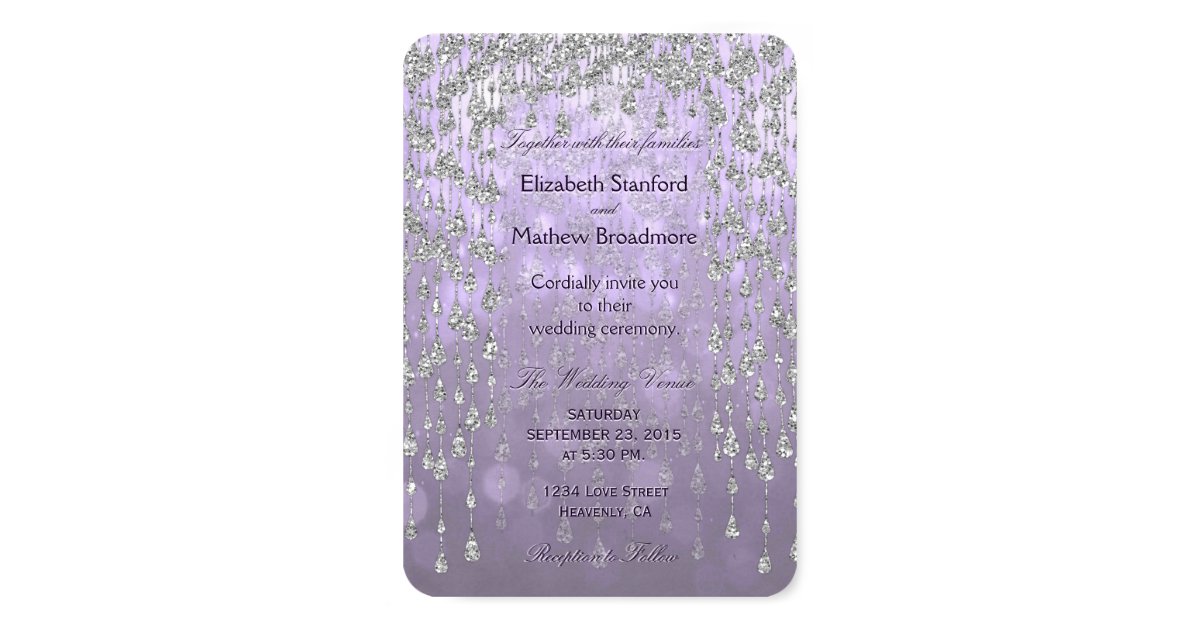 Wedding Invitation | Crystal Palace Lavender | Zazzle.com