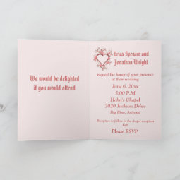 Wedding Invitation, Elegant Heart Frame Invitation | Zazzle