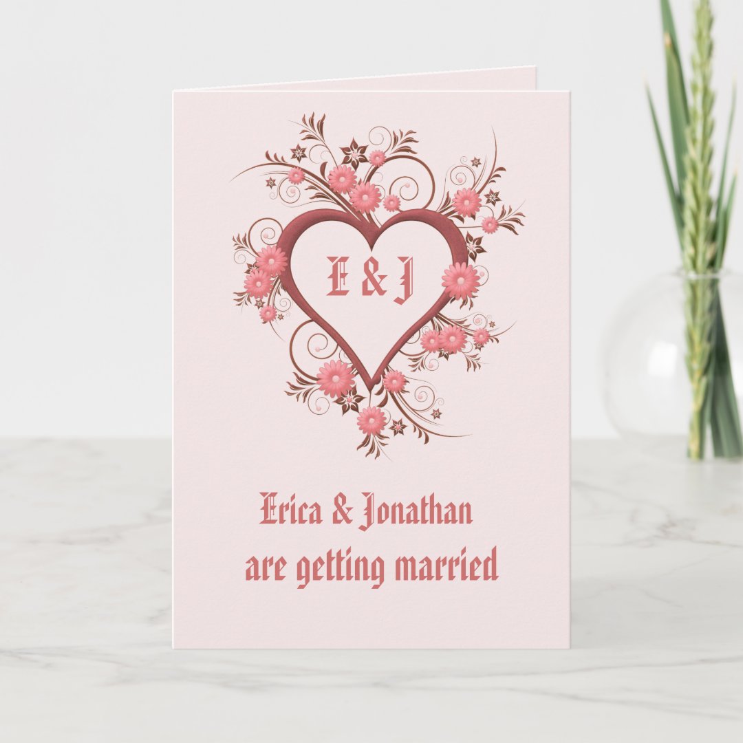 Wedding Invitation, Elegant Heart Frame Invitation | Zazzle