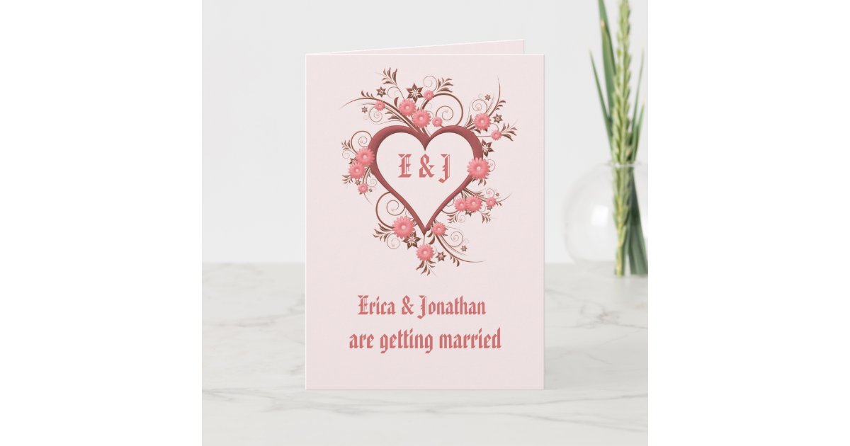 Wedding Invitation, Elegant Heart Frame Invitation | Zazzle