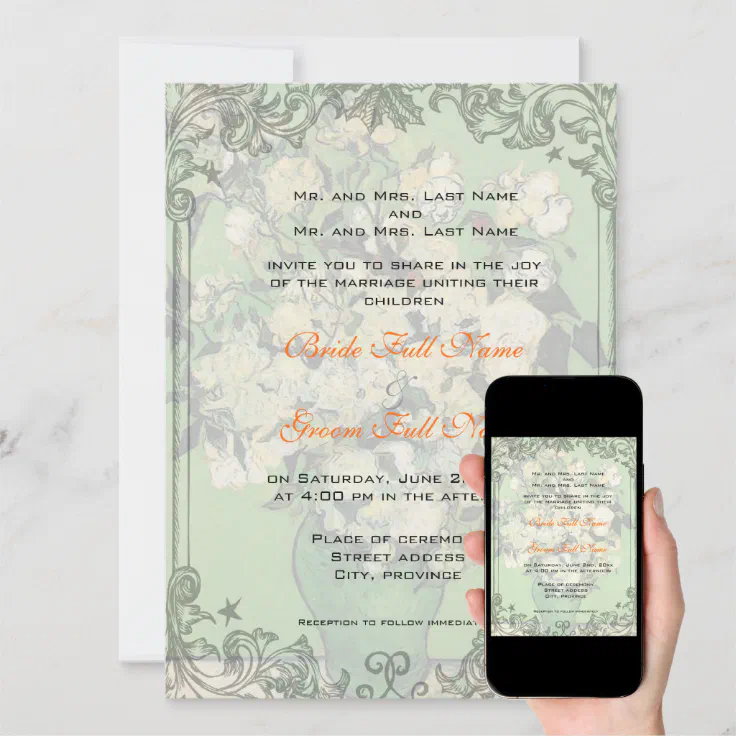 Wedding invitation from bride and groom's parents | Zazzle
