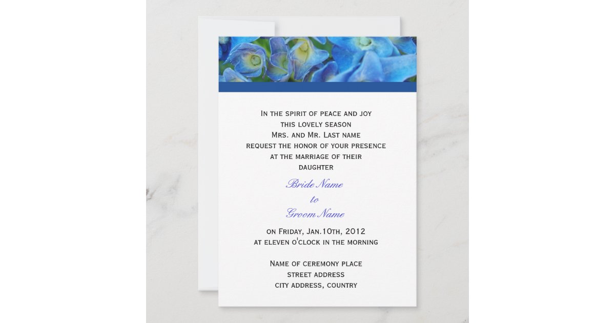 wedding invitation from bride's parents | Zazzle