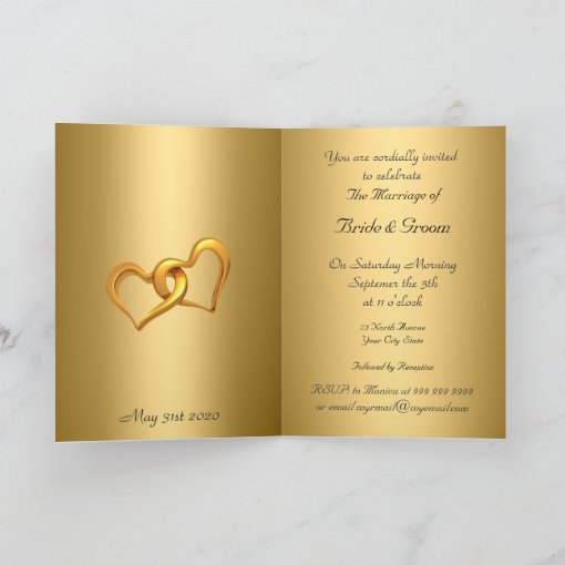 Wedding Invitation Gold | Zazzle