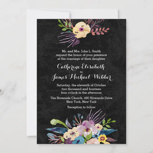 Wedding Invitation Hosted by Bride's Parents | Zazzle