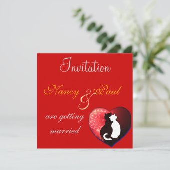 Wedding Invitation in red | Zazzle