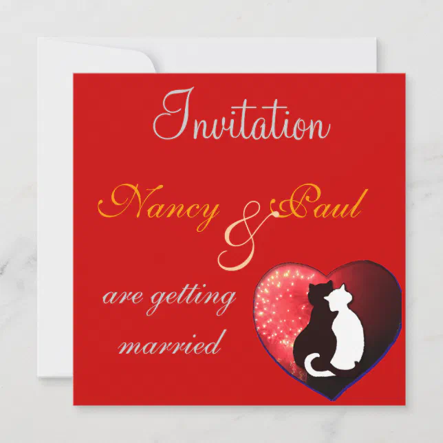 Wedding Invitation in red | Zazzle