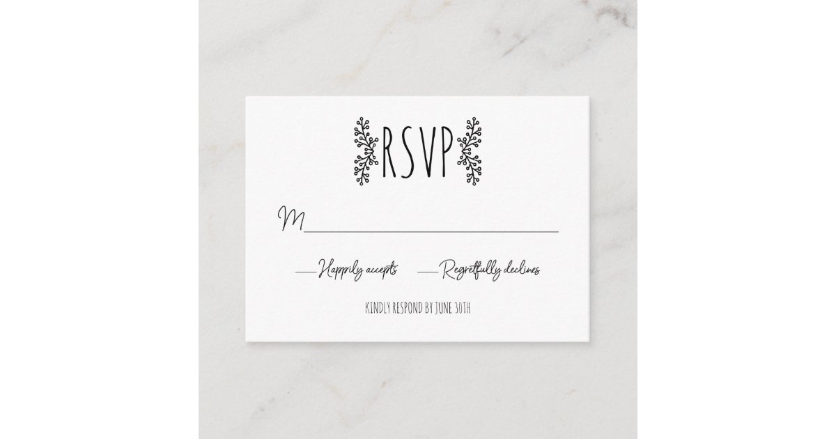 Wedding Invitation Insert Enclosure Cards RSVP | Zazzle
